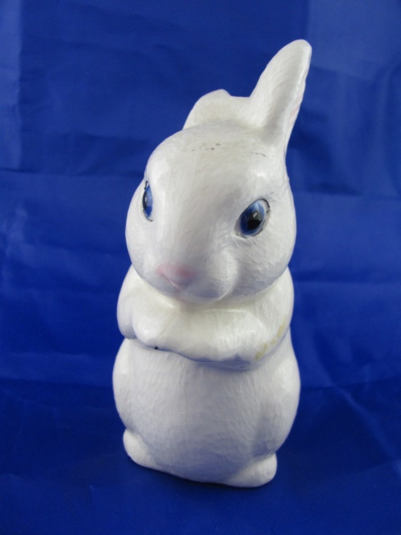 Vintage Figurine White Easter Rabbit, Adorable Springtime Decor - Etsy