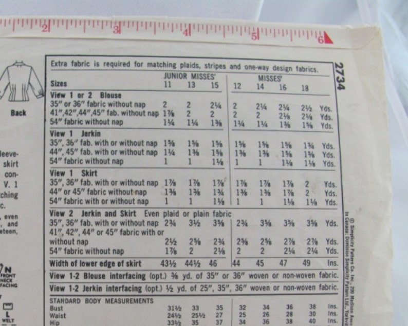 Simplicity Dress Pattern 2734 Size 12 Vintage Sewing 1960s Retro Mad ...