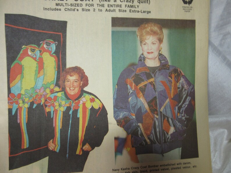1995 Sewing Pattern for a Crazy Coat Unique Patterns Macphee Workshop 444 - Etsy