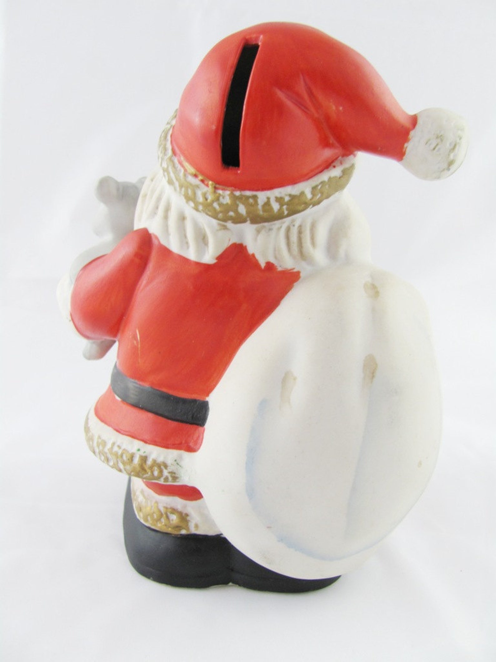 Jolly Old Elf Santa Christmas in July Porcelain Figurine Bank With ...