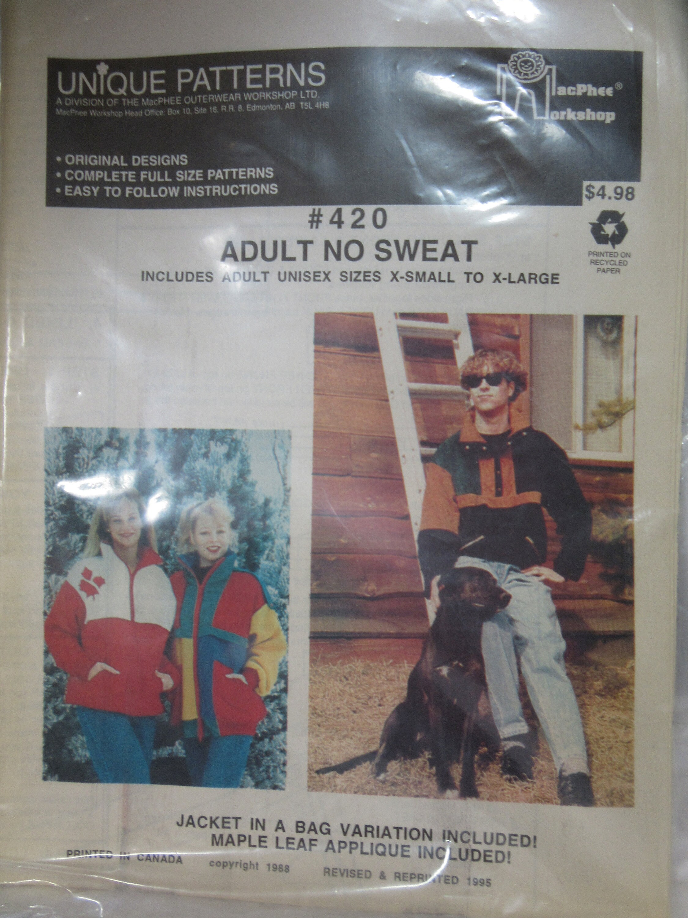 Vintagesewing Pattern for a Coat Unique Patterns Macphee Workshop #420 - Etsy