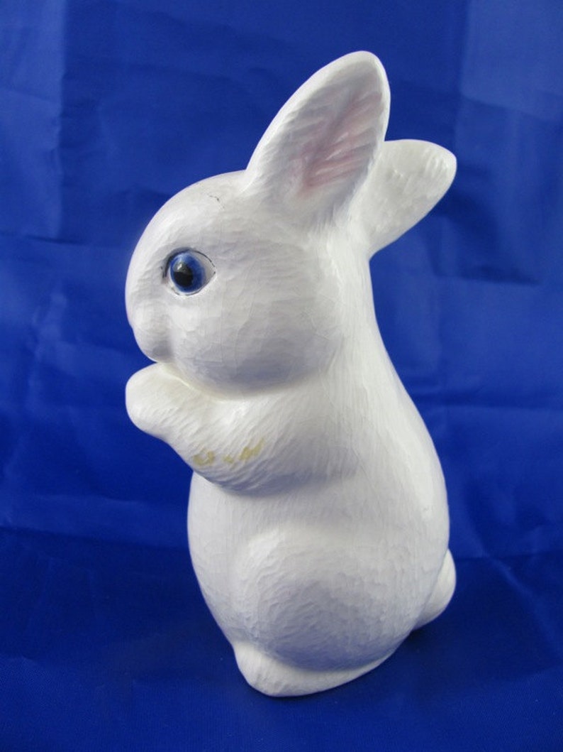 Vintage Figurine White Easter Rabbit, Adorable Springtime Decor - Etsy
