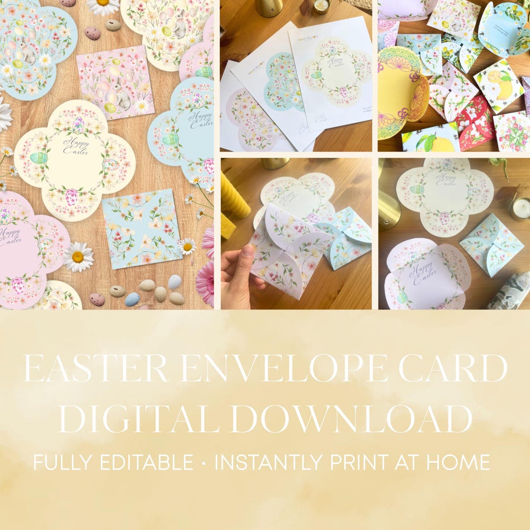 Easter Printable Envelope Card (digital Download) - Etsy