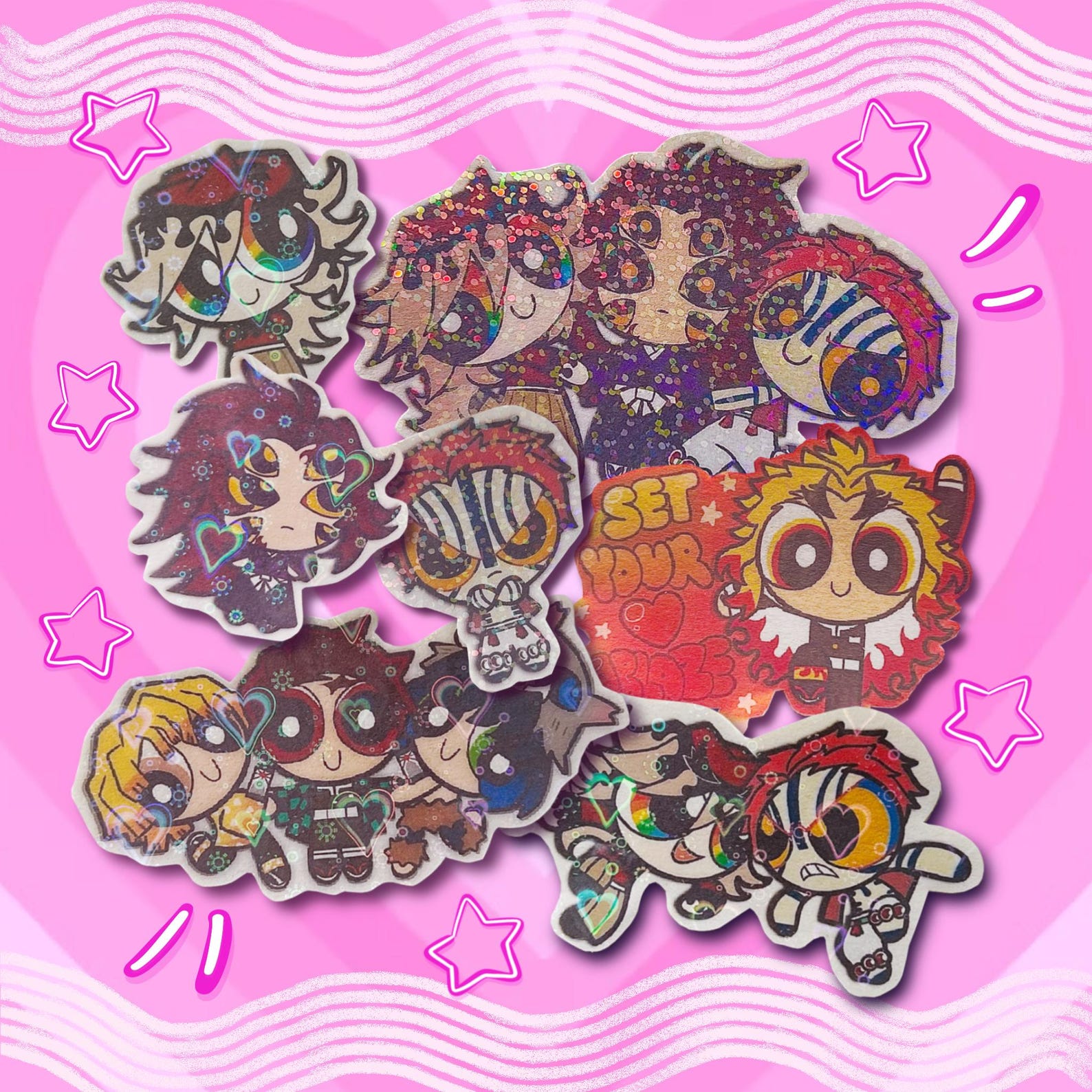 Demon Slayer PPG Stickers - Etsy