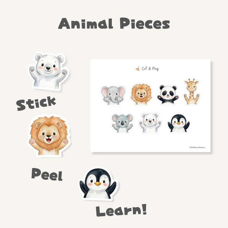 Animal Matching Game, Ferris Wheel Toddler Activity, Preschool Learning ...
