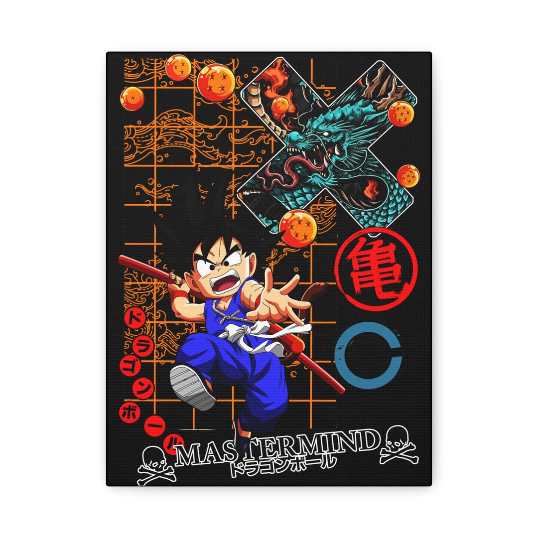 Dragon Ball Kid Goku Art Canvas | Matte Stretched Wall Decor - Etsy