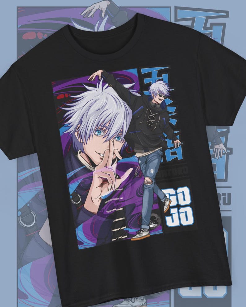 Satoru Gojo Graphic Tee | Anime Illustration, Jujutsu Kaisen Shirt - Etsy