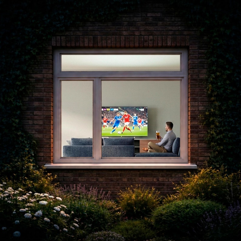 N Scale 1:160 Printable Interior Diorama • Man Watching Football ...