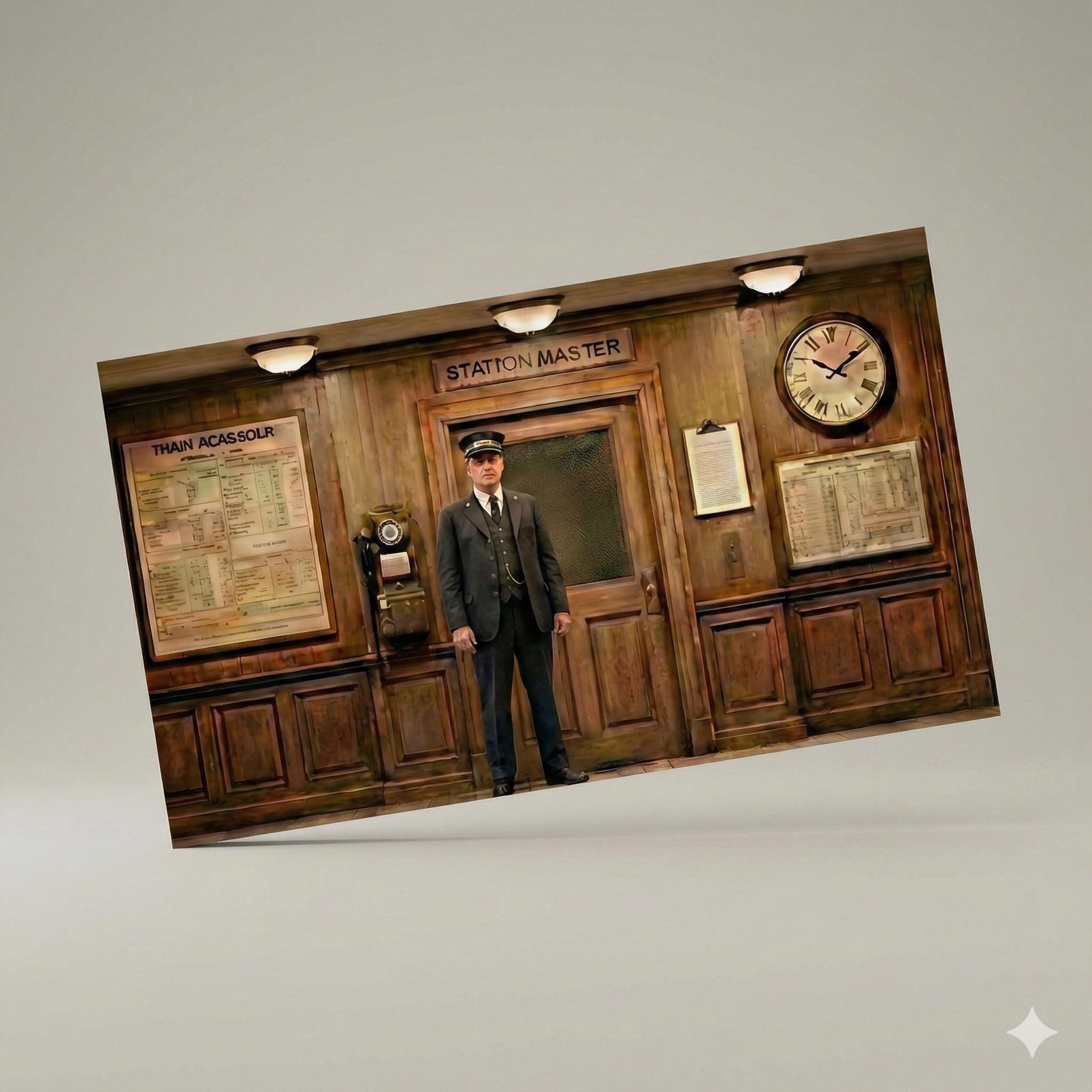 N Scale Railway Station Master Office Diorama - Printable 2D Interior ...