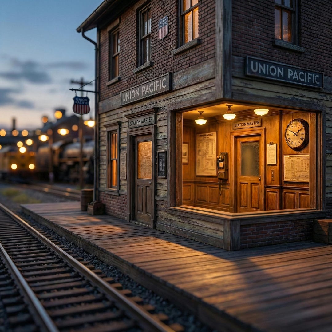 HO Scale Station Master Office Interior | Printable Model Railway Room ...