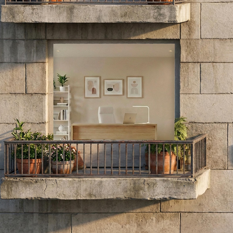 N Scale 1:160 Printable Office Interior Diorama • Bright Minimalist ...