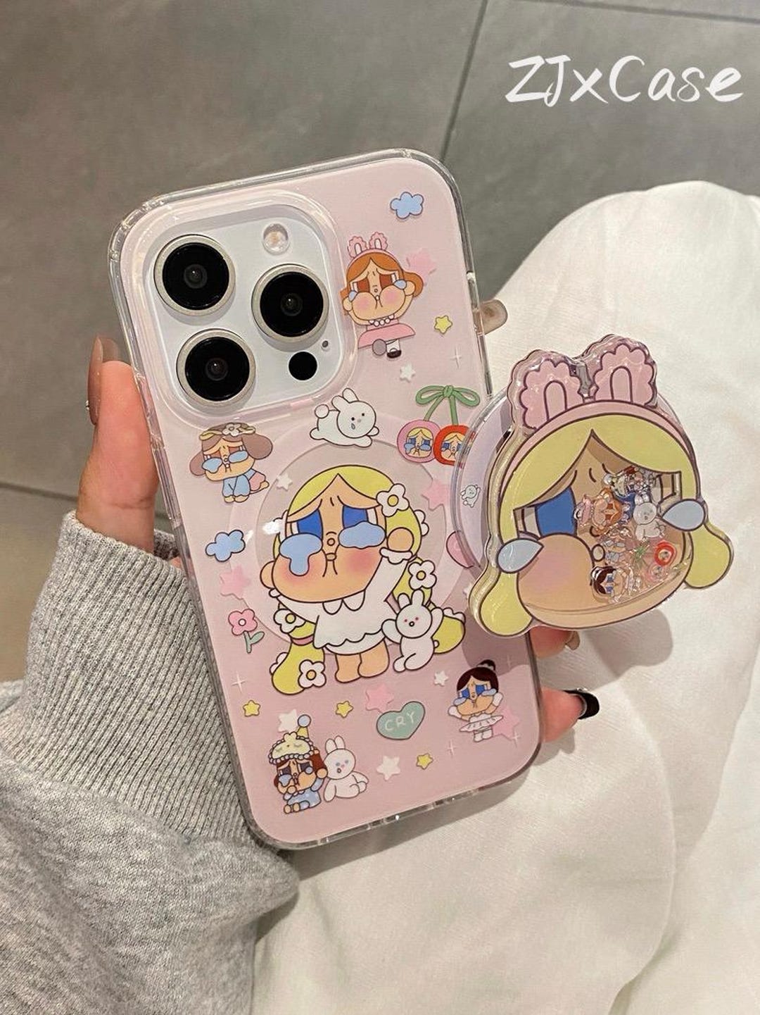 IPhone 17 Pink Base Crying Baby With Yellow Hair Magsafe Case, iPhone ...