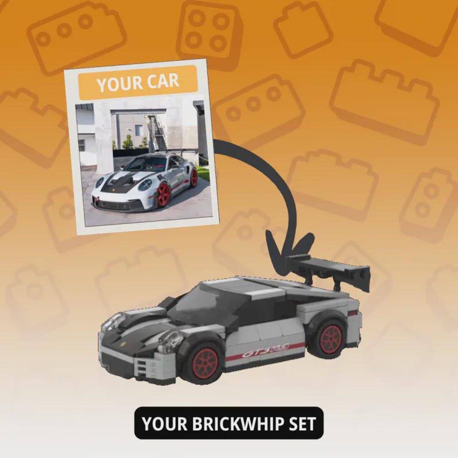 Custom Photo Car Brick Model With License Plate, Personalized Gift for ...