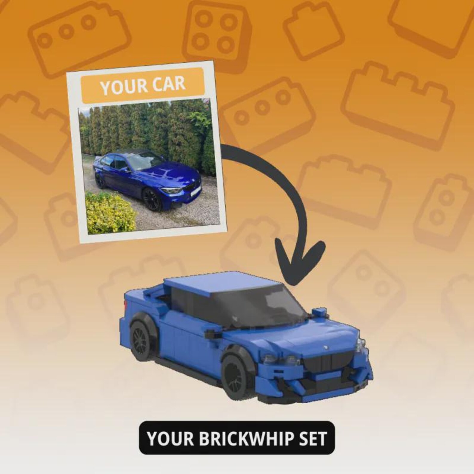 Custom Photo Car Brick Model With License Plate, Personalized Gift for ...