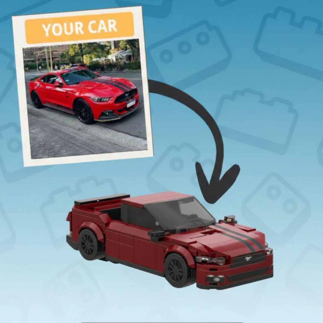 Custom Photo Car Brick Model With License Plate, Personalized Gift for ...