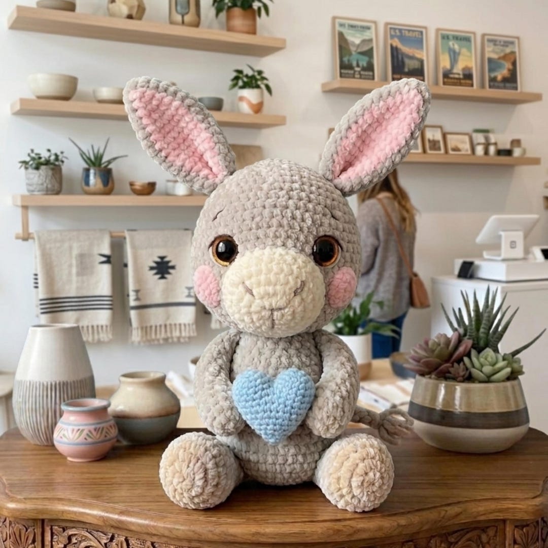 Donkey Plush Crochet Pattern PDF | Amigurumi Donkey Stuffed Animal ...