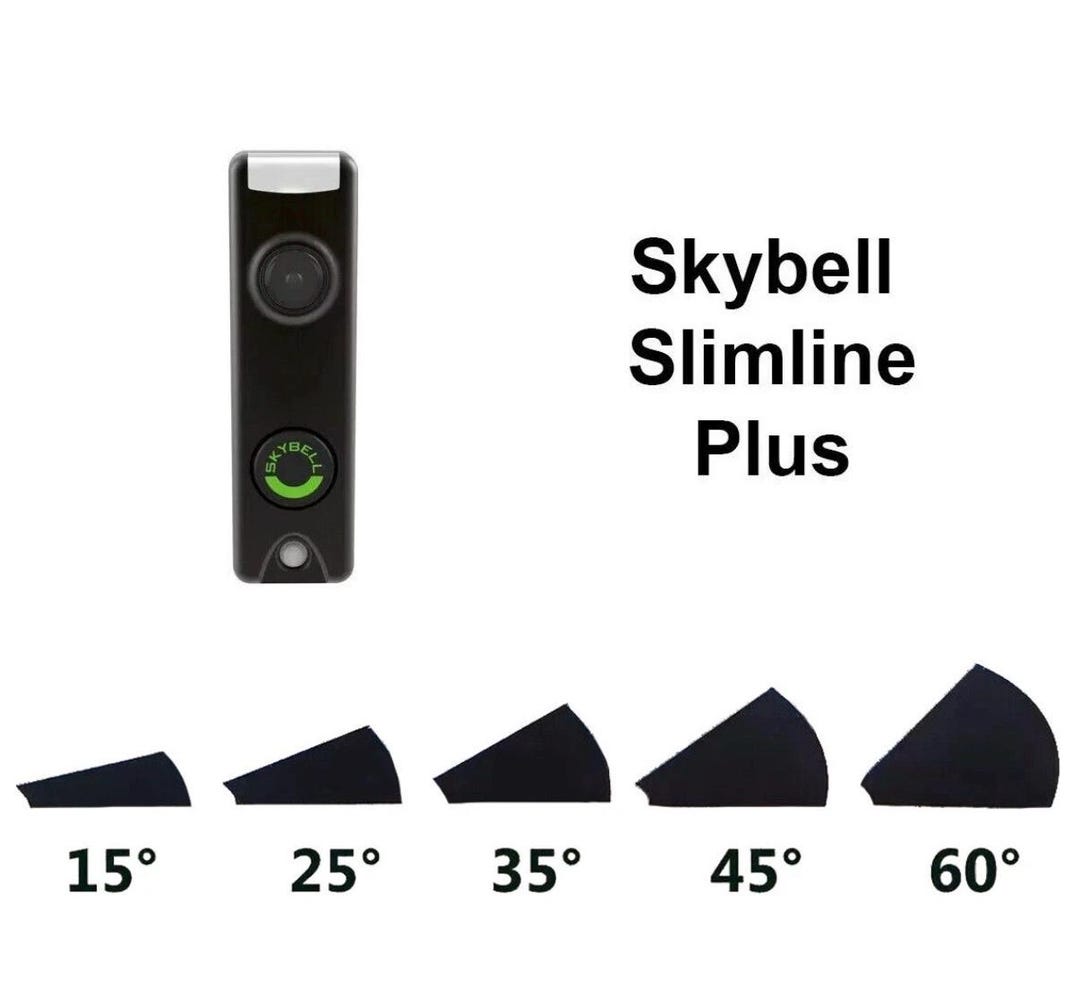 Angle Mount Bracket Wedge for Skybell Slimline Doorbell 15 25 35 45 60 ...