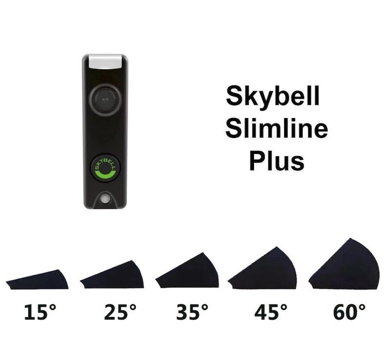 Angle Mount Bracket Wedge for Skybell Slimline Doorbell 15 25 35 45 60 ...