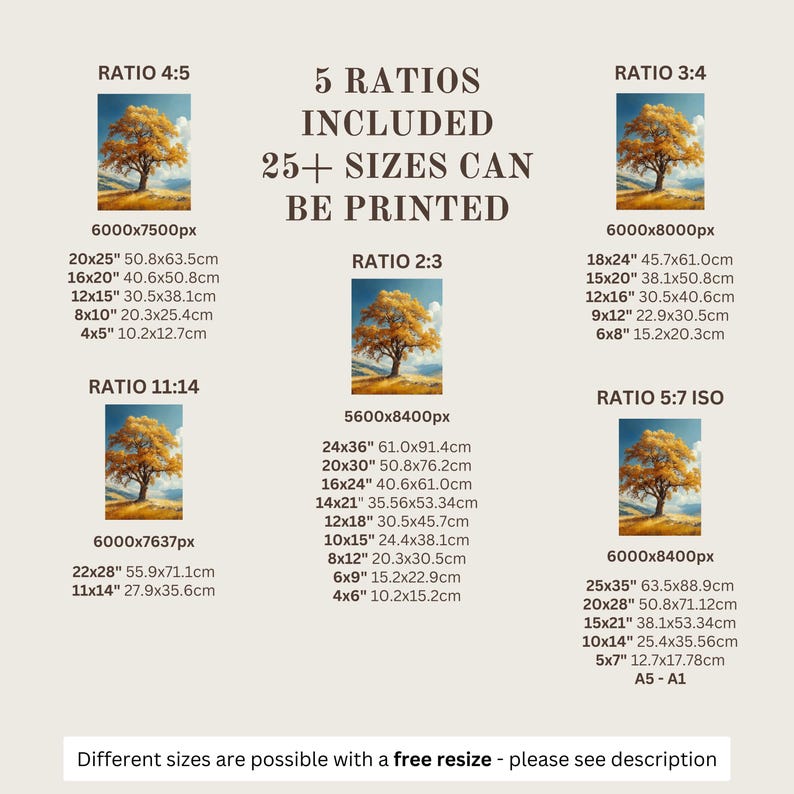 Rustic Autumn Tree Landscape Printable - Cozy Fall Cottagecore Art With ...