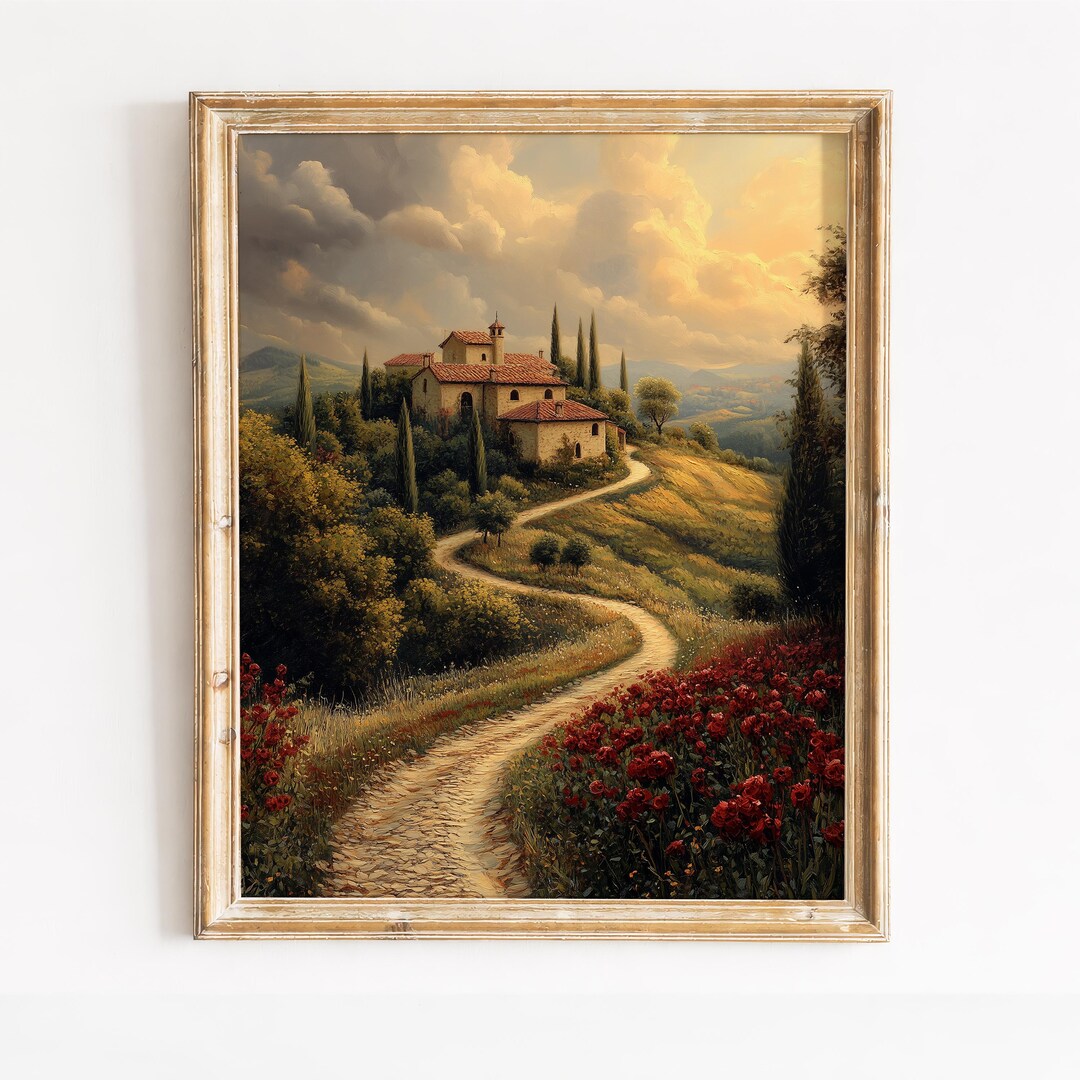 Renaissance Villa Landscape With Cypress Trees - Classical Moody ...