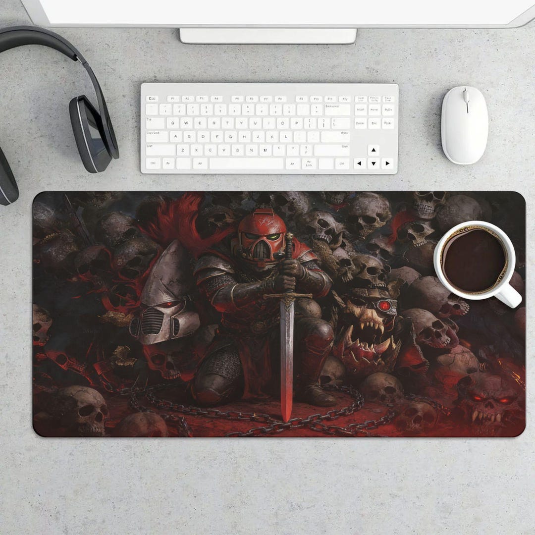 Armored Sentinel Desk Pad: Sci-fi Space Marine Gaming Mat - Etsy