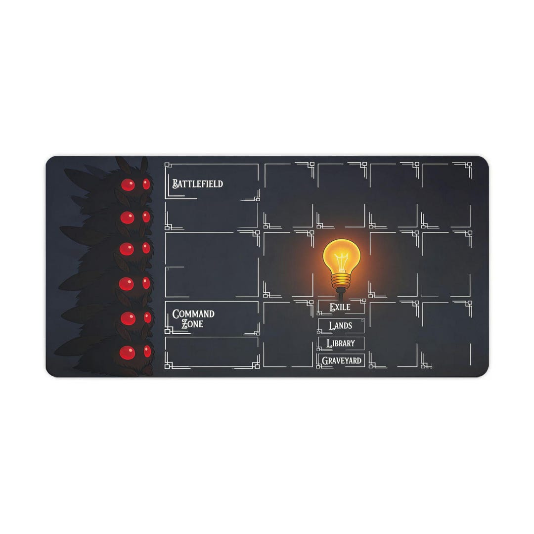 Ghibli Inspired Soot Sprites Playmat - Black Bunny Chain Command Zone ...