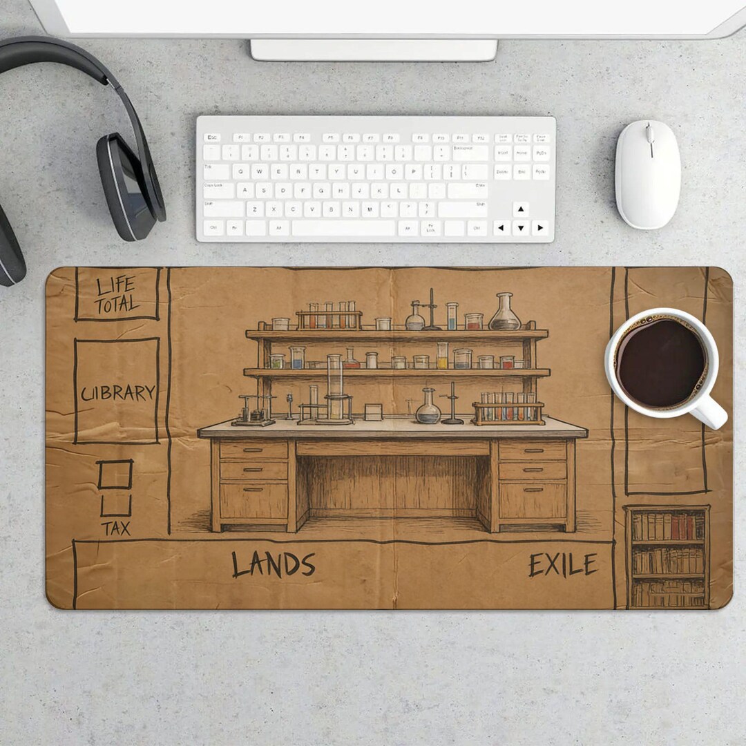 Alchemy Desk Mat | Mad Scientist Lab, RPG Gaming Mouse Pad - Etsy