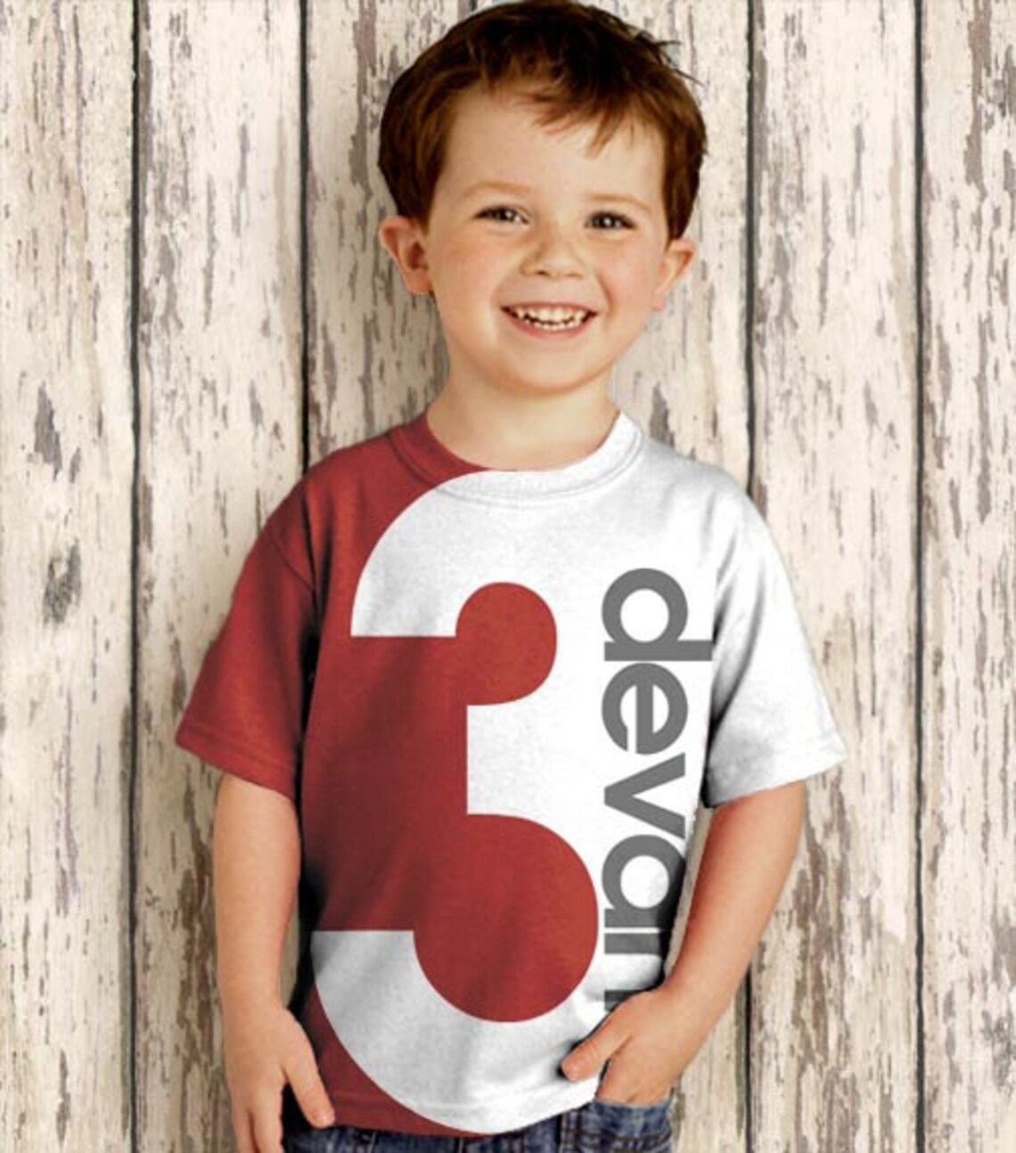Perstonalized Number Shirt Childrens Birthday T-shirt Boy or - Etsy