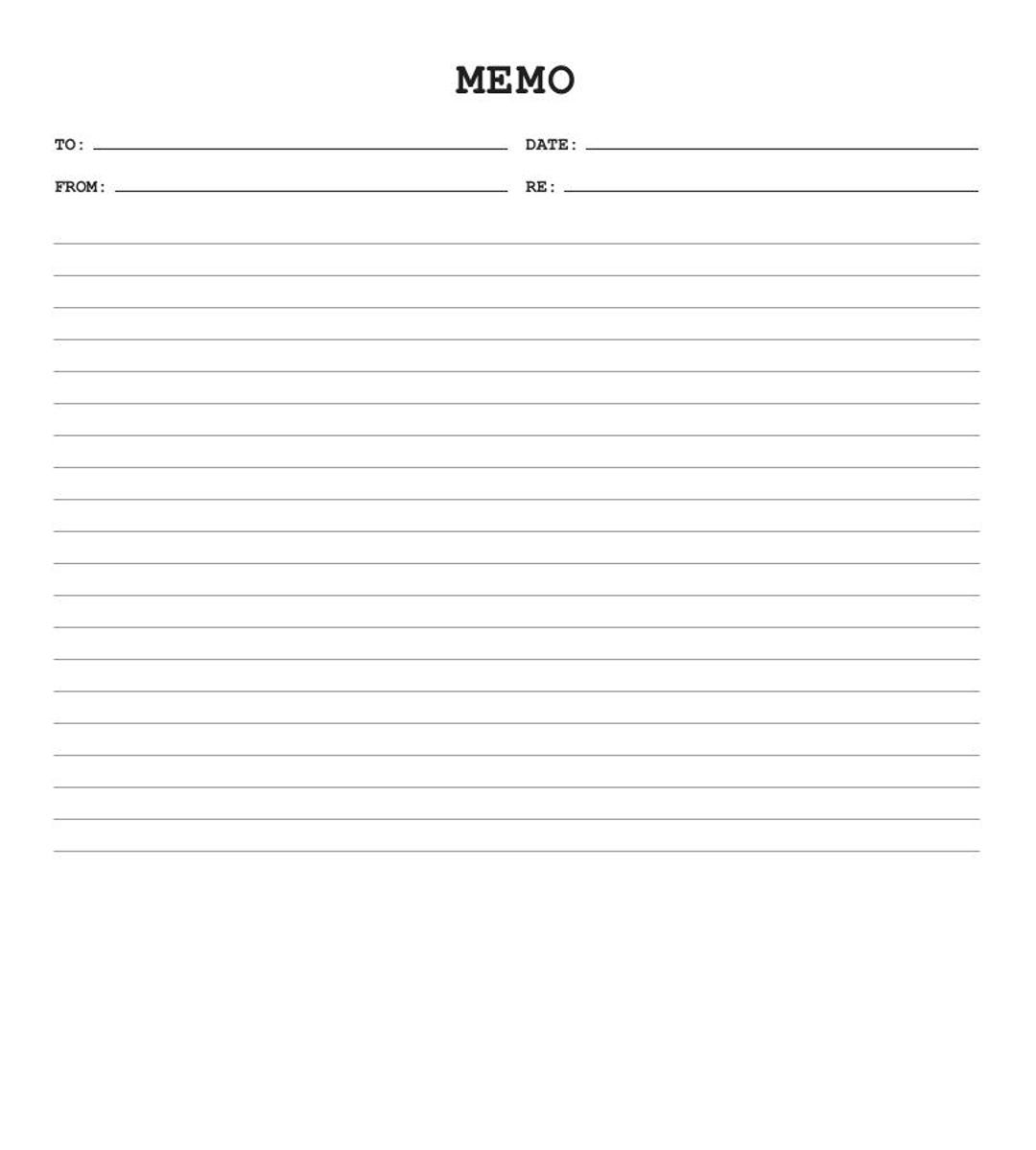 Basic Memo Sheet (digital Download) - Etsy
