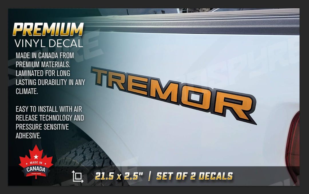 Ford F-150 TREMOR Custom Truck Box Decals • Set of Two • PICK a COLOR ...