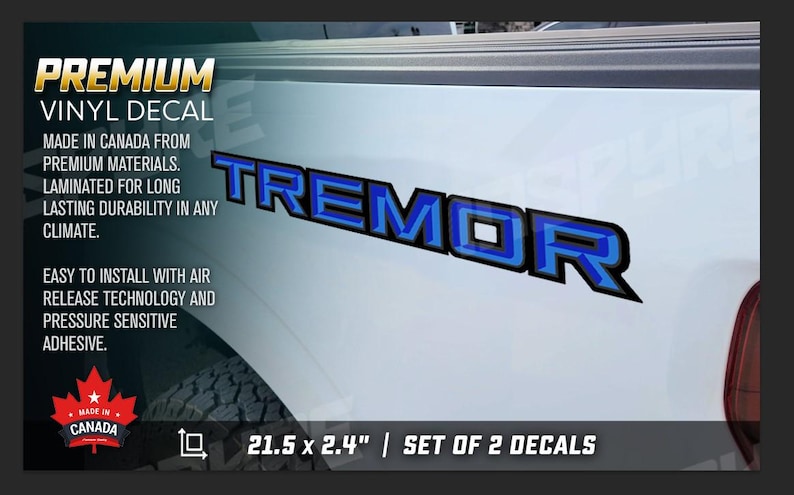 Ford F-150 TREMOR Custom Truck Box Decals • Set of Two • PICK a COLOR ...