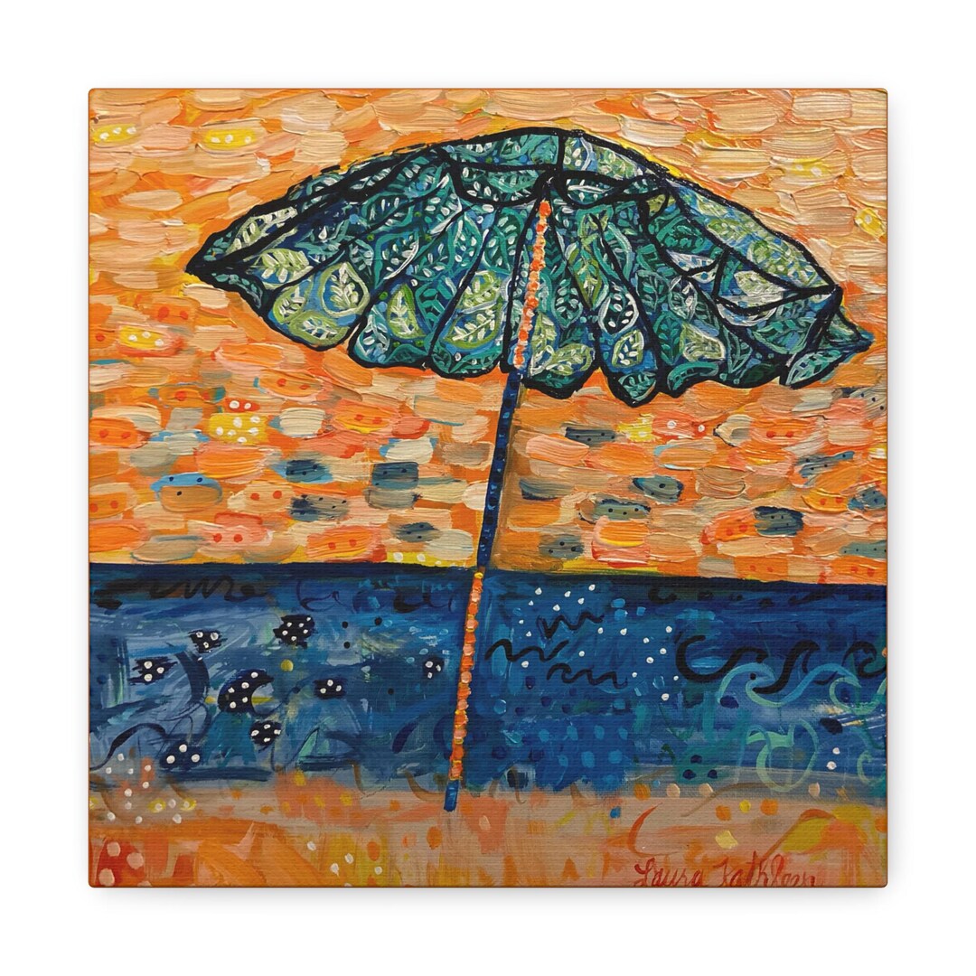Sunshine Umbrella- Canvas Print - Etsy