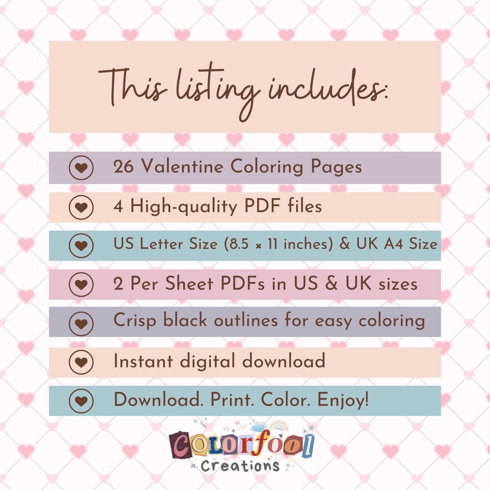 26 Cartoon Valentines Day Coloring Pages for Kids – Printable PDF Pages ...
