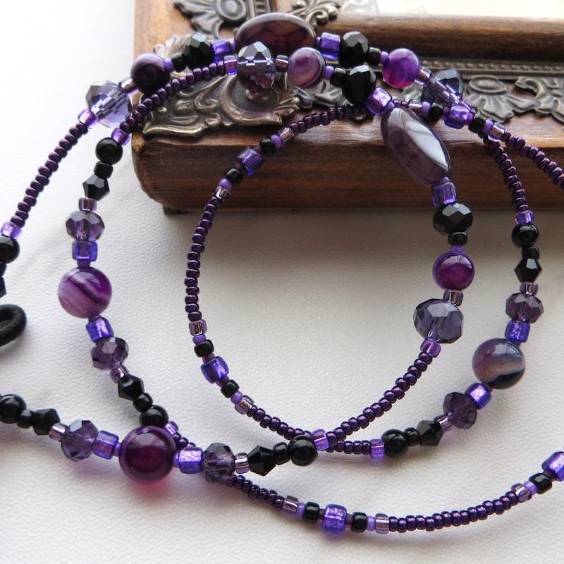 Purple Eyeglass Lanyard - Etsy UK