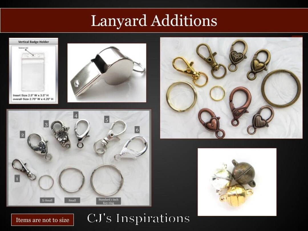 LANYARD ATTACHMENT ADDITIONS- Used for Lanyard Alterations or Extra ...