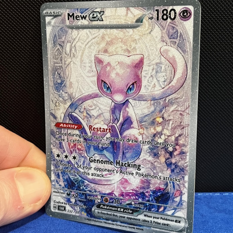 Mew Ex (shimmer Texture) Fan Art Card - Pokémon TCG Inspired - Etsy