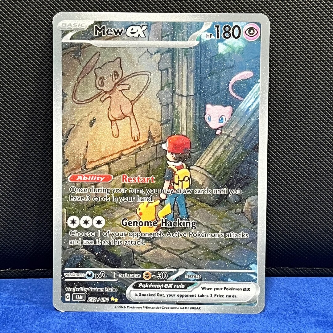 Mew Ex Pixel Temple (shimmer Texture) Fan Art Card - Pokémon TCG ...