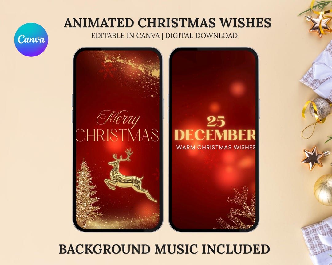 Merry Christmas Video Animation | Christmas Wishes Video | Holiday ...