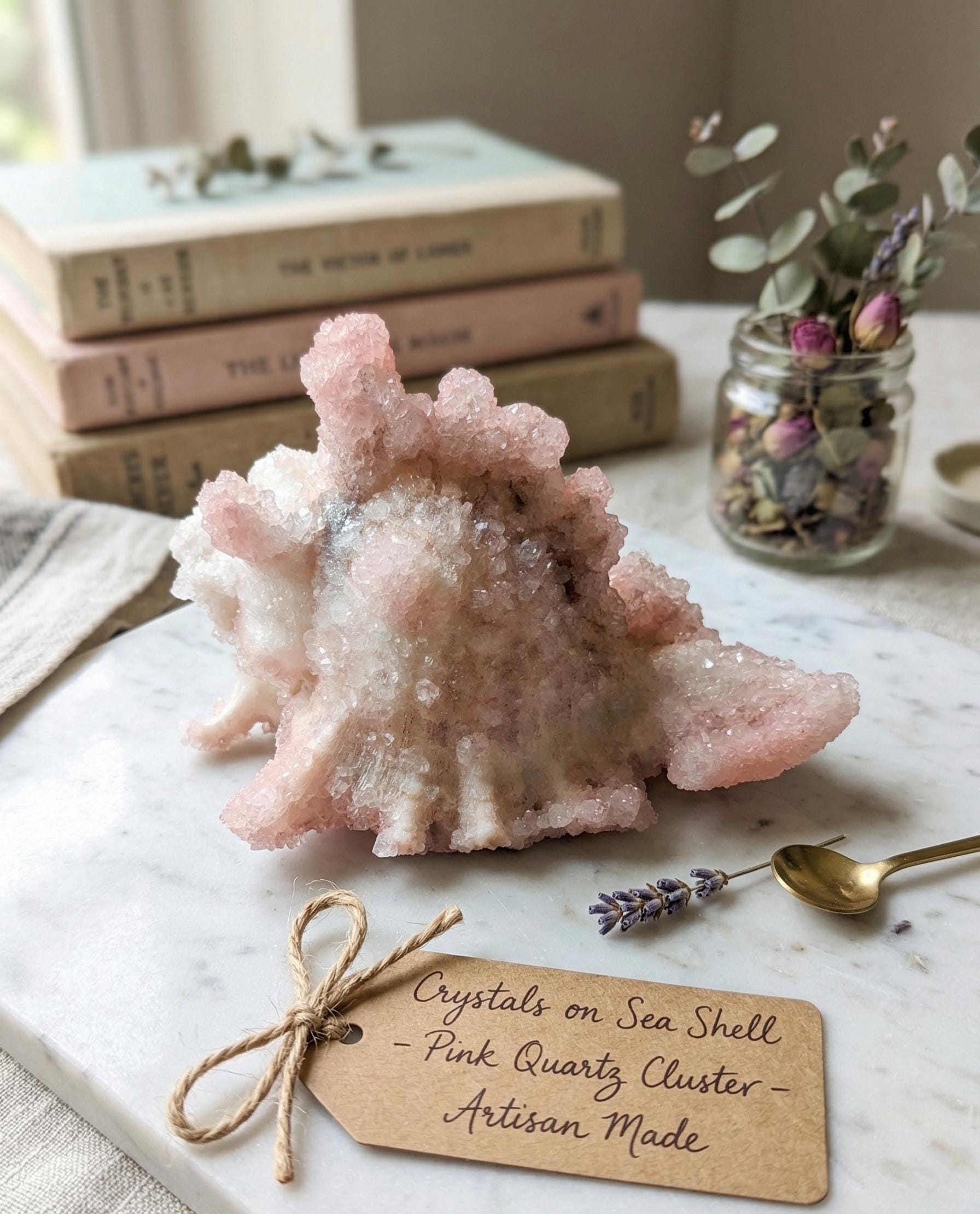 Giant Pink Crystal Conch Shell | Large Beach Wedding Centerpiece | Faux ...