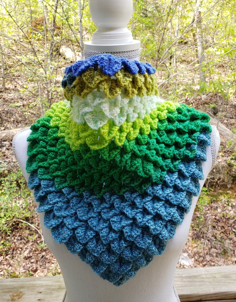 Dragon Scale Scarf in Pot of Gold - Etsy