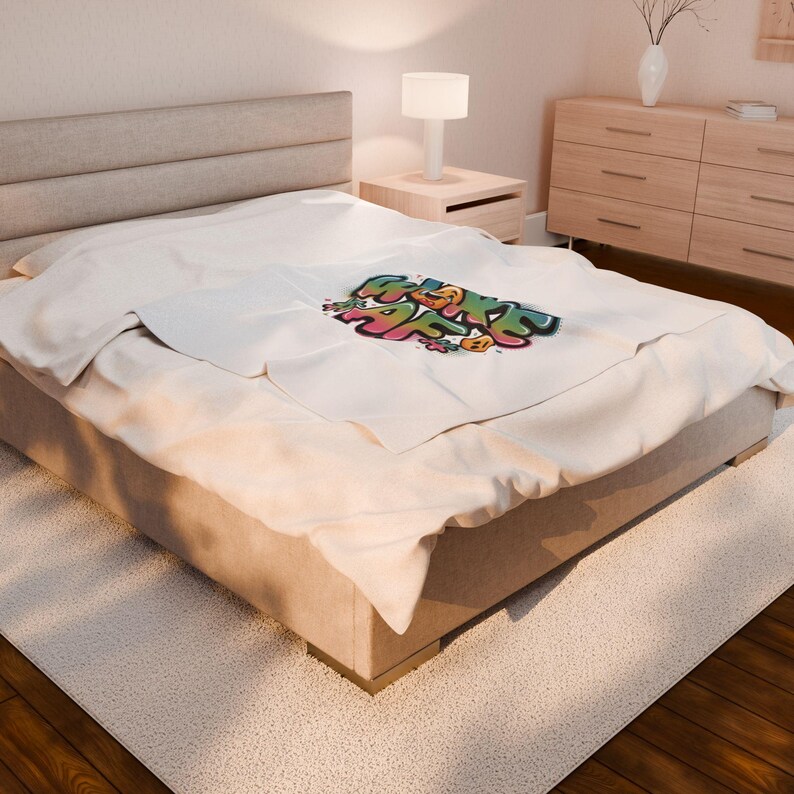 Woke AF Plush Blanket | Gen-z Slang, Internet Lingo - Etsy