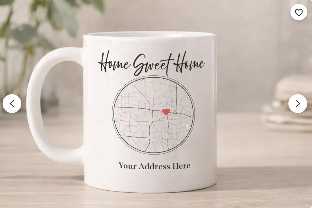 Personalized Home Sweet Home City Map Mug – Custom Address Coffee Mug ...