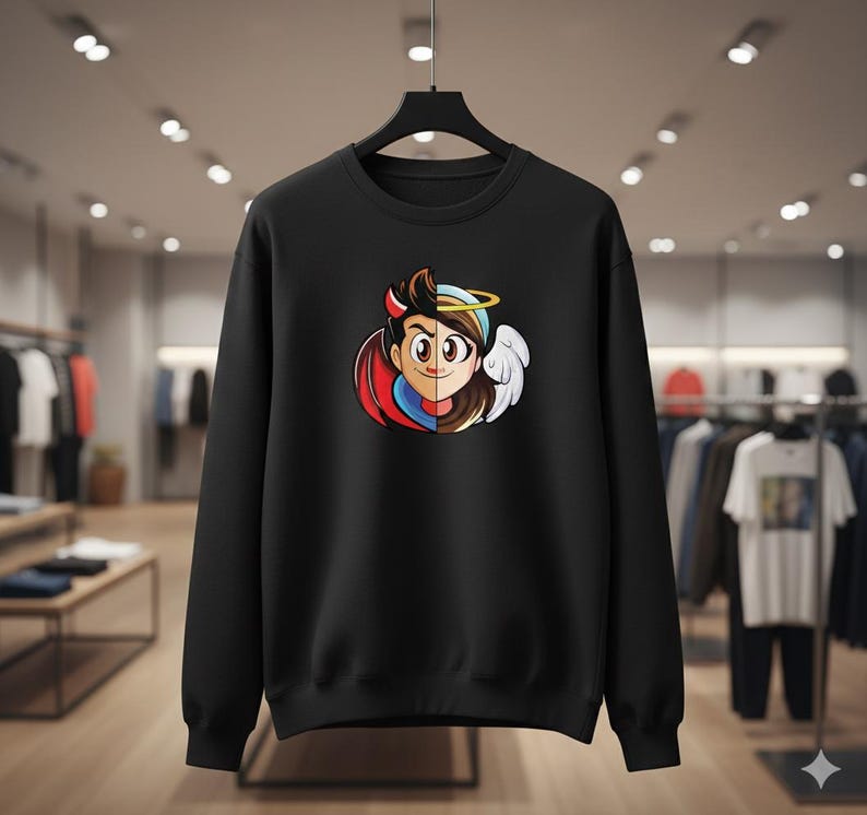 Angel Vs Devil PNG | Funny Angel Devil Design | Aesthetic Digital ...
