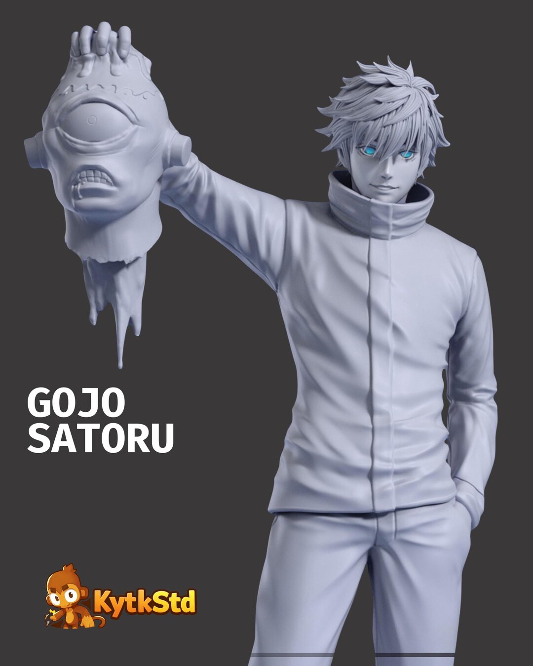 Gojo Satoru Anime Figure 3D Print STL – High Detail Resin Model (pre ...