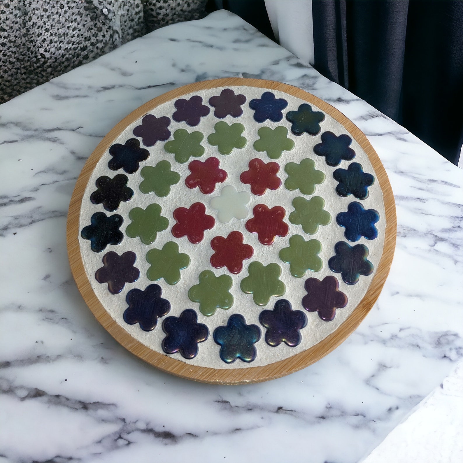 Modern Mosaic Trivet, Wall Art, Color Trivet, Hotplate Base, Candle ...