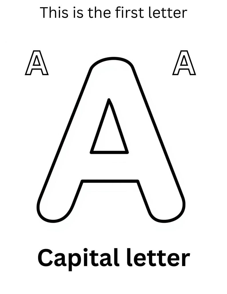 Letter A Alligator Coloring Page - Alphabet Learning (printable ...