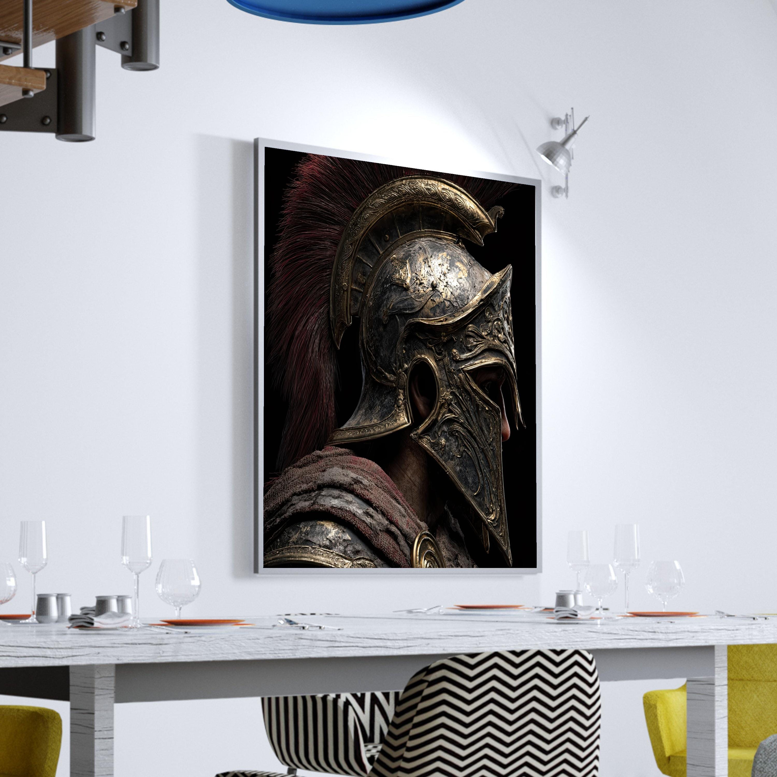 Ancient Roman Gladiator Helmet Canvas, Historical Armor Wall Art ...