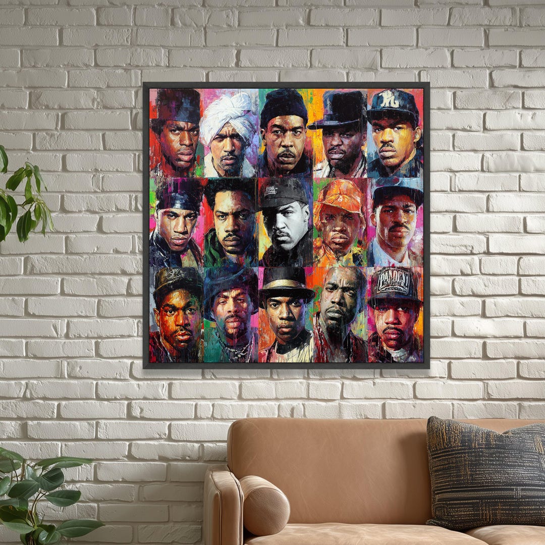 Hip Hop Legends Collage, Urban Art Portrait Canvas Print - Etsy