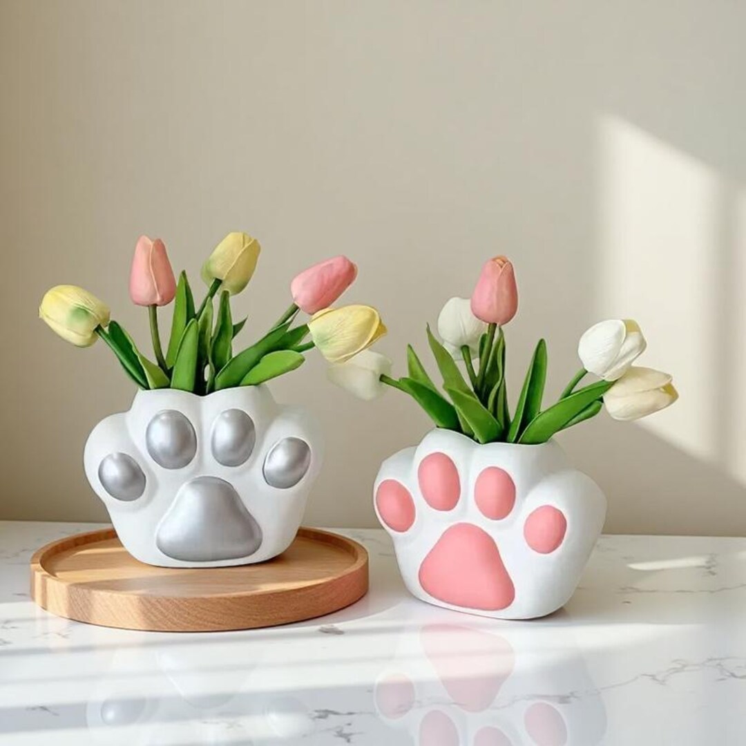 Resin Cat Paw Vase, Home Decor Accent - Etsy