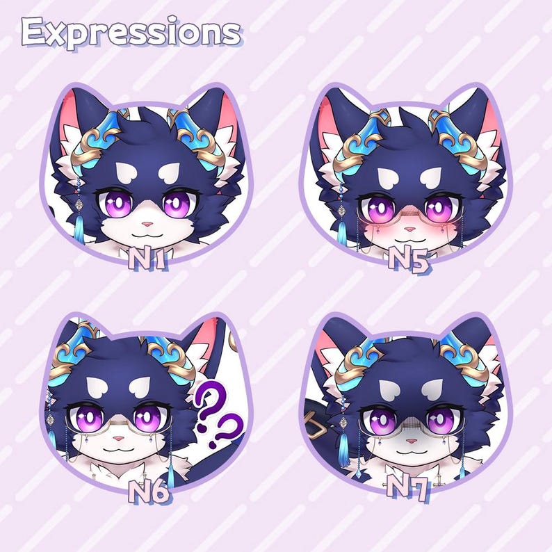 Live2d Vtuber Model | Incubus Furry Cat | 10+ Toggles - Etsy